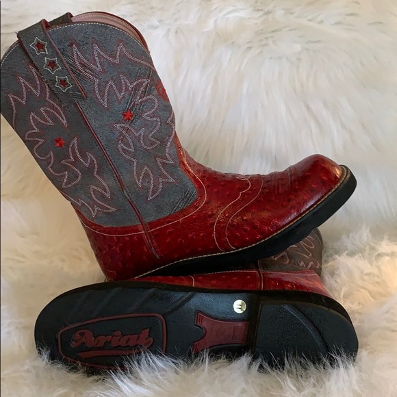 Ariat | Shoes | Vintage Ariat Ostrich Fat Baby Boots Size 1b | Poshmark